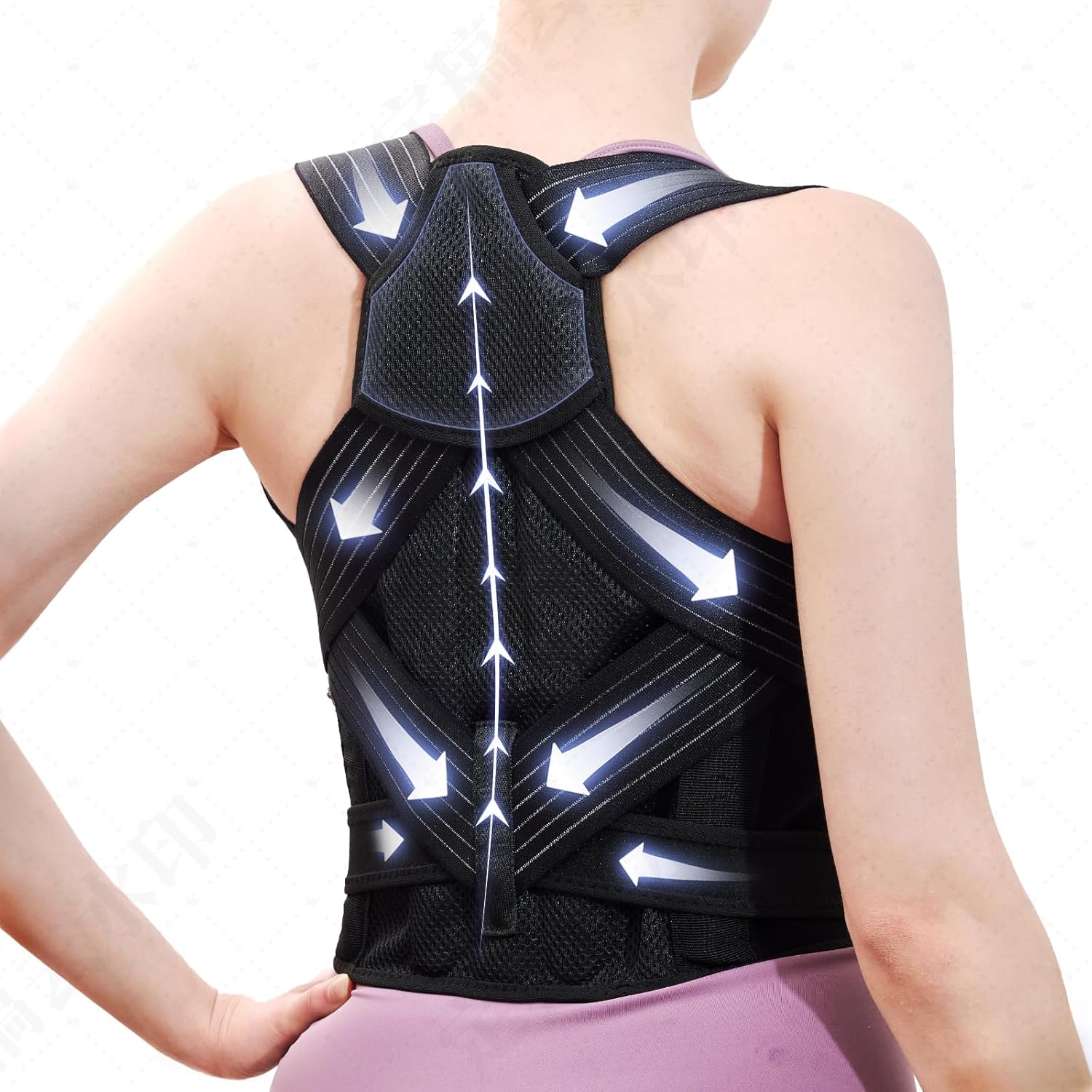 Posture Corrector for Women - Adjustable and Breathable Support Scolio ...
