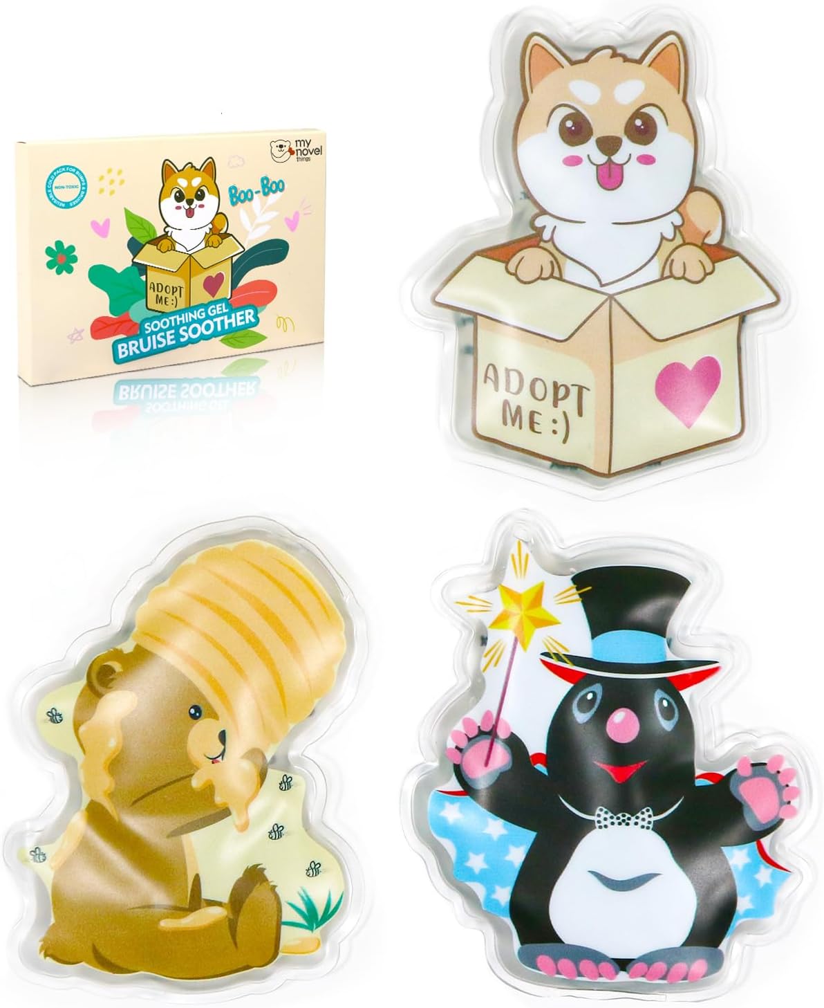 Kids Ice Packs for Boo Boos, 3 Packs Toddler Gel Ice Packs for Injurie ...